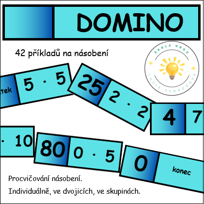 Domino - násobení - Matematika | UčiteléUčitelům.cz